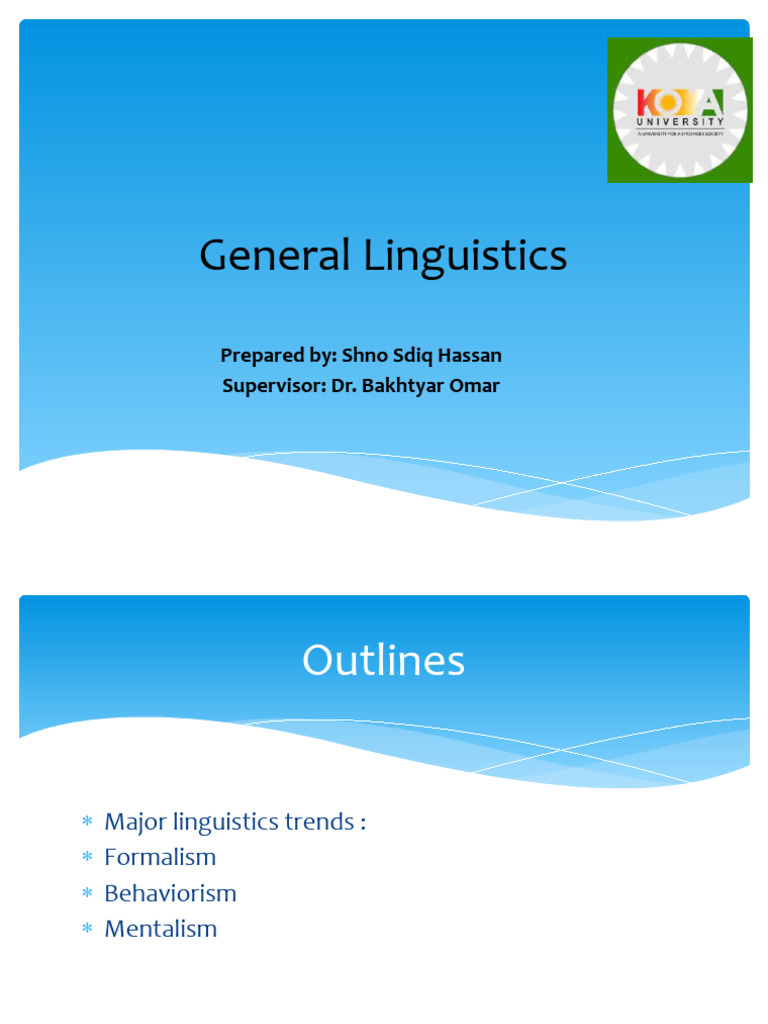 Key Trends in Linguistics: Formalism, Behaviorism, Mentalism | PDF ...