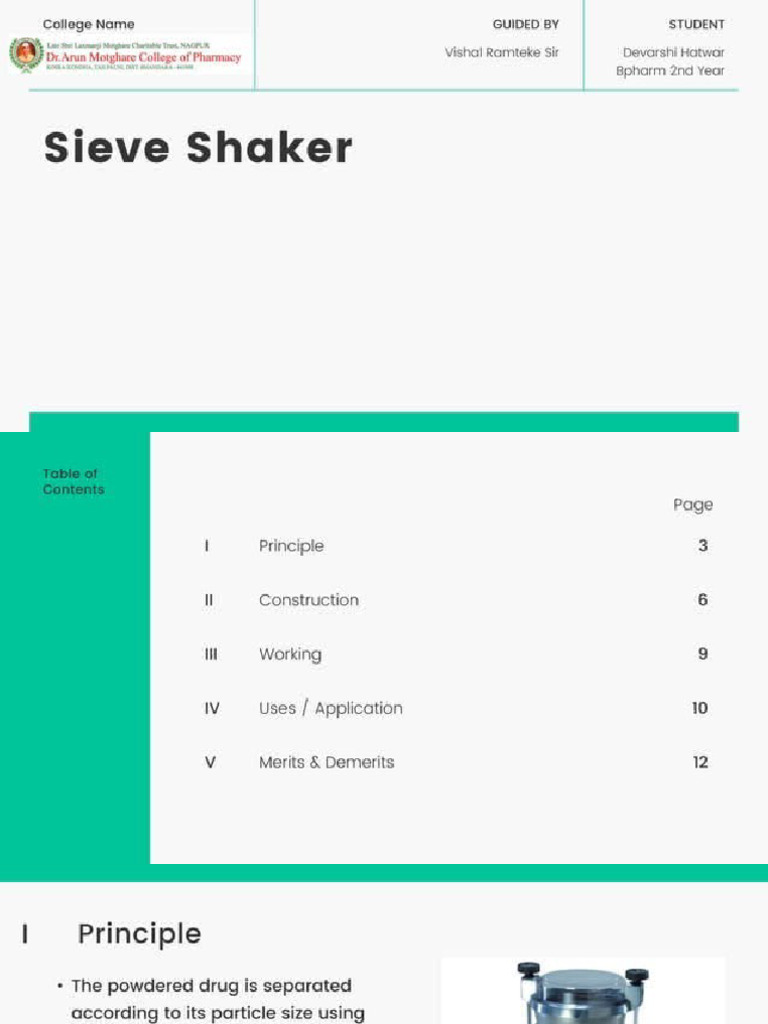 Sieve Shaker Principle Construction Working Uses Merits Demerits | PDF Sieve Shaker Principle Construction Working Uses Merits Demerits | PDF