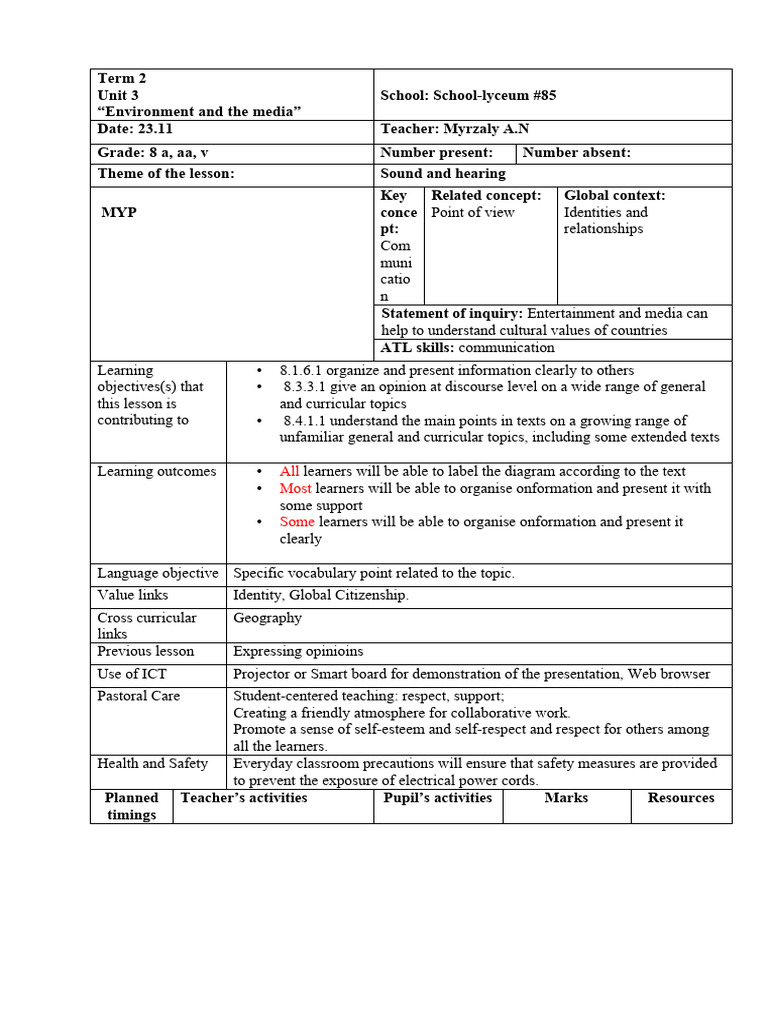 Grade 8 Sound and Hearing | PDF