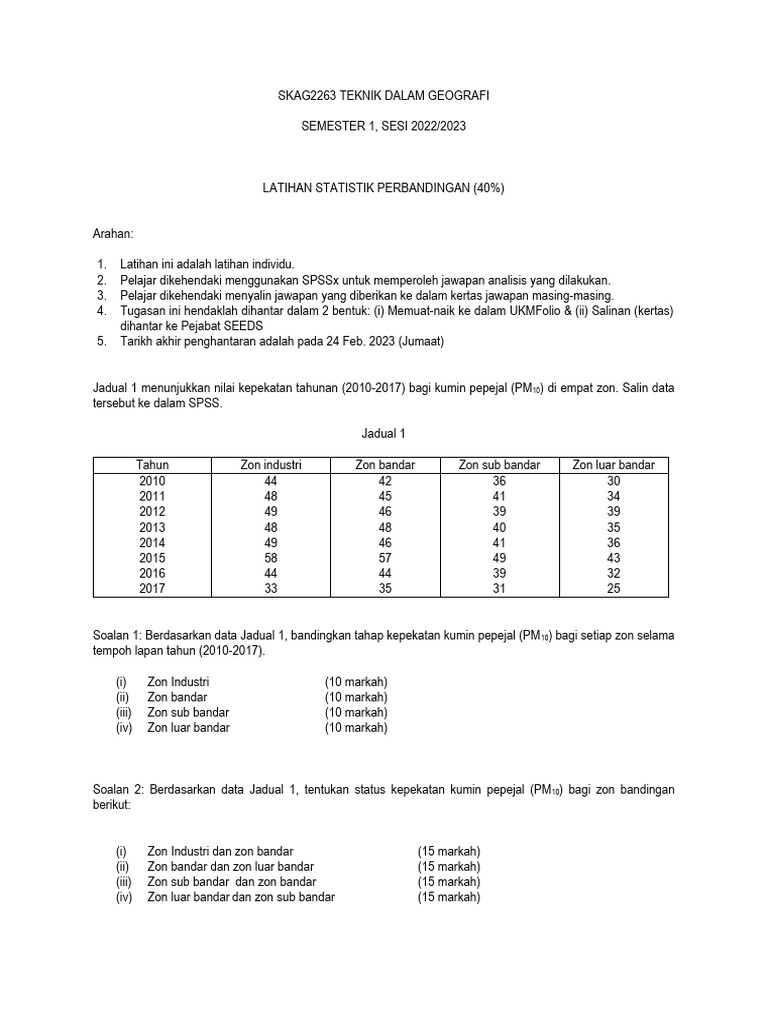 Latihan Perbandingan-Ujian T | PDF