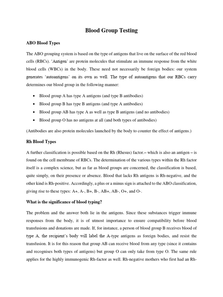 Blood Grouping | PDF | Blood Type | Antibody
