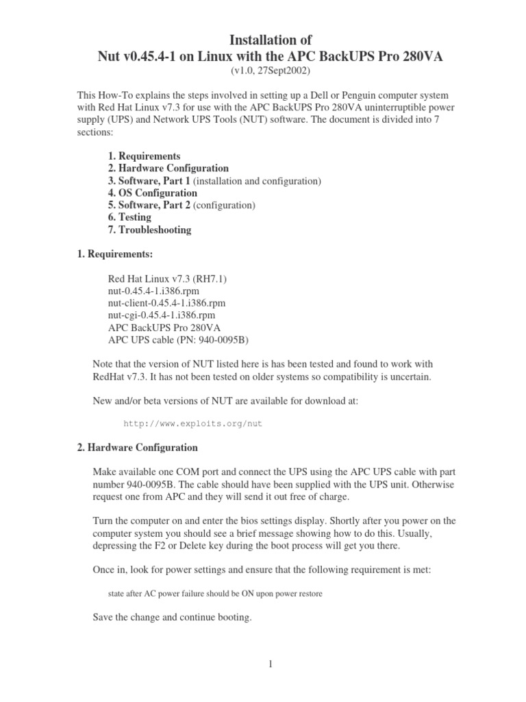 How To Configure NUT | PDF | Computer File | Booting