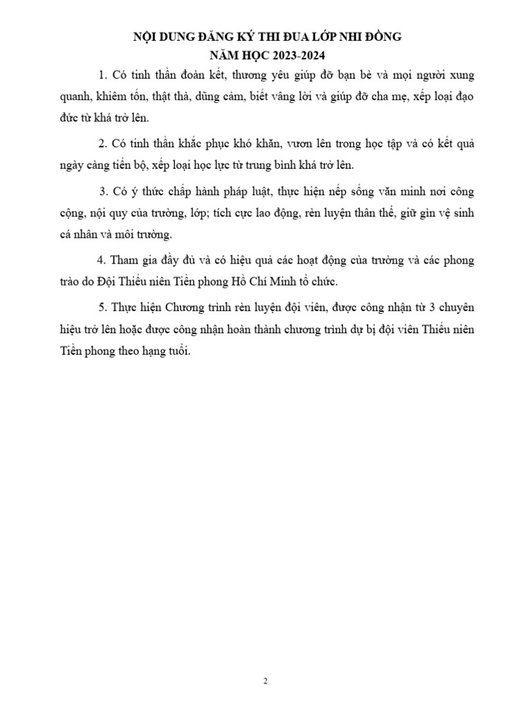 Sổ Nhi đồng- Lớp 2C | PDF