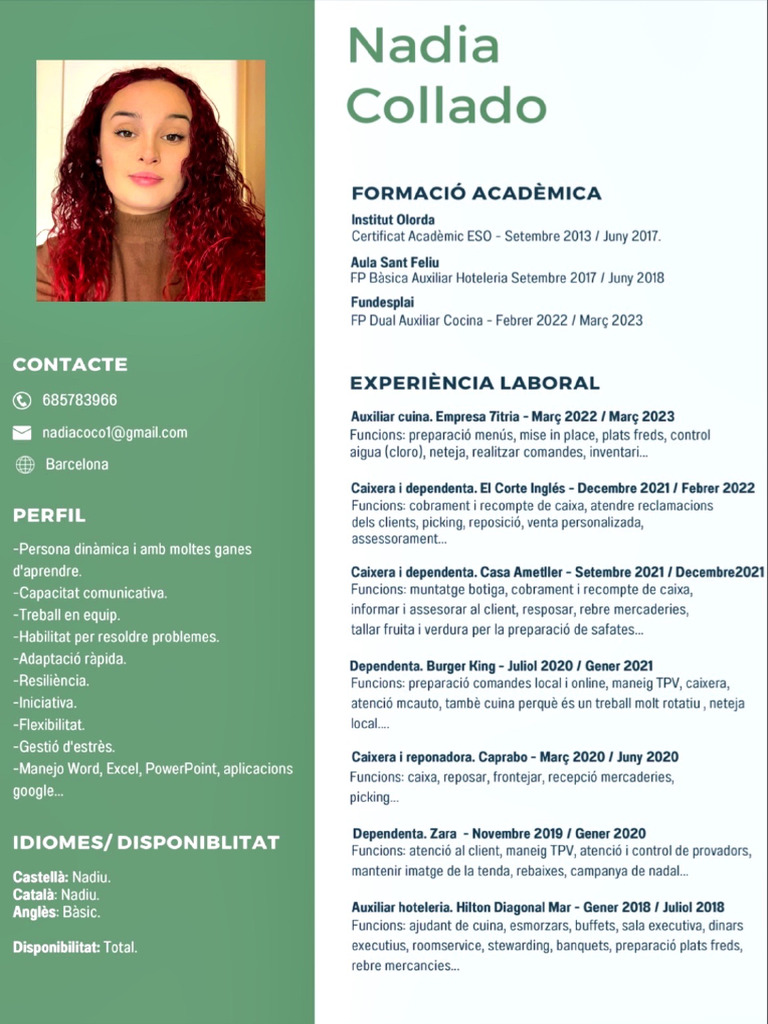 CV Nadia 2023. | PDF