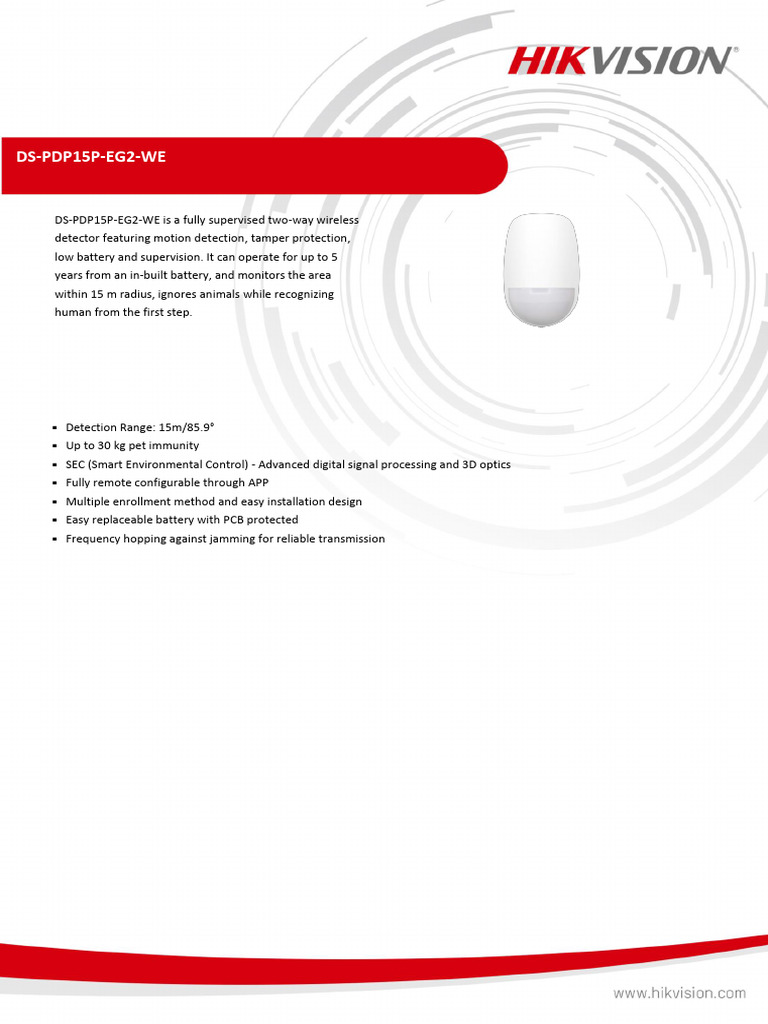 Ds Pdp15p Eg2 We Datasheet | PDF | Sensor | Electrical Engineering