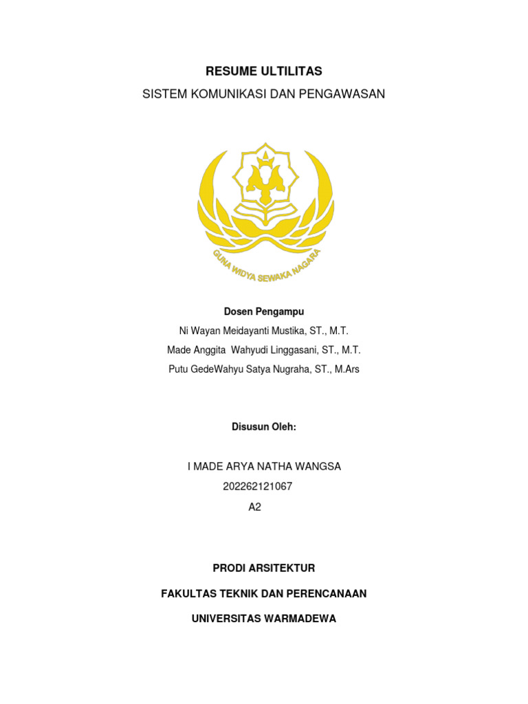 Resume 8 Arya Natha 067 A2 | PDF | Teknologi & Rekayasa