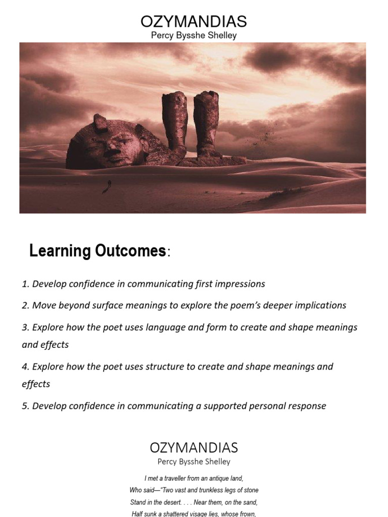 Poetry1 Ozymandias Analysis | PDF