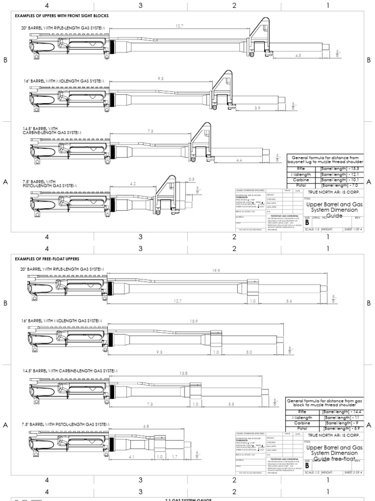 Upper Barrel and Gas System Dimension Guide | Download Free PDF | Gun ...