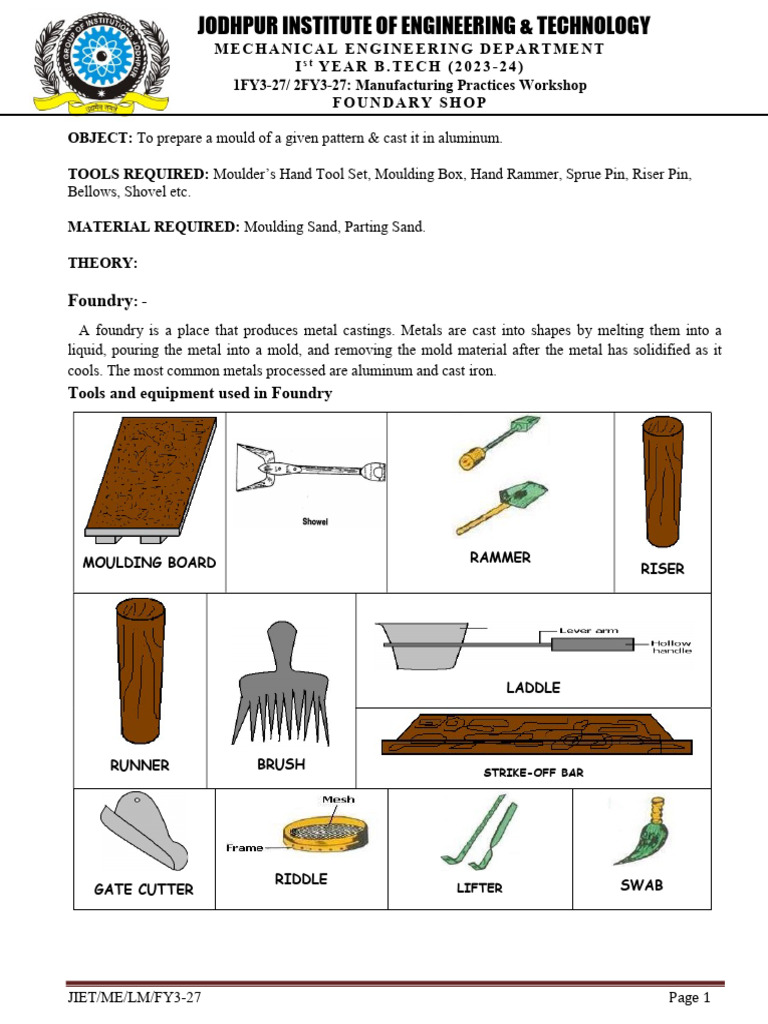 Foundary Shop | PDF | Foundry | Casting