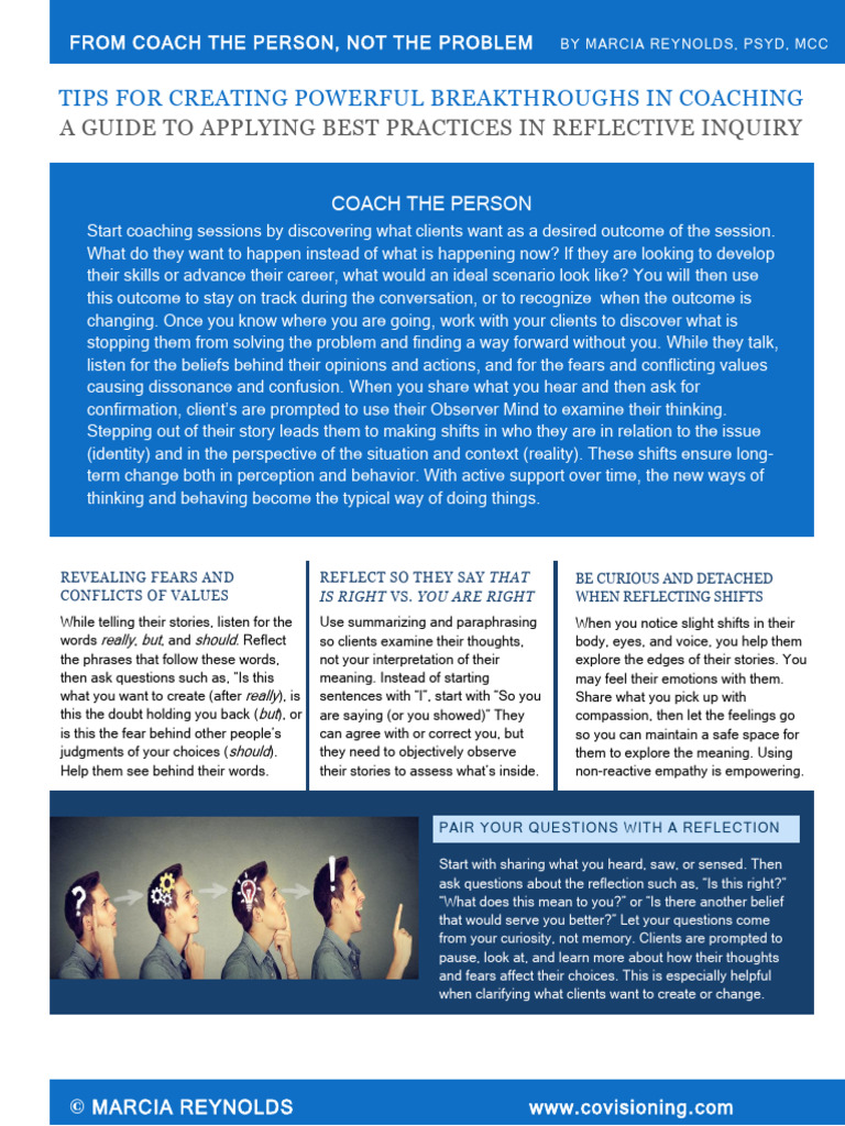TIPS FOR CREATING POWERFUL BREAKTHROUGHS IN COACHING Handout 1 | PDF ...