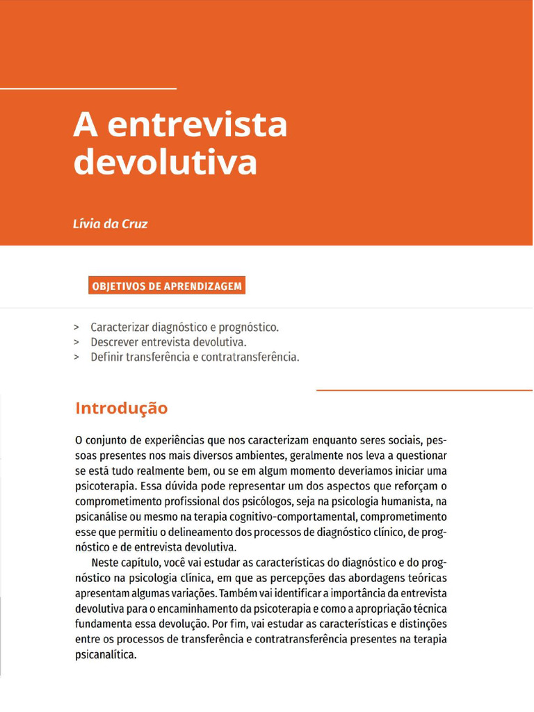 A Entrevista Devolutiva | PDF