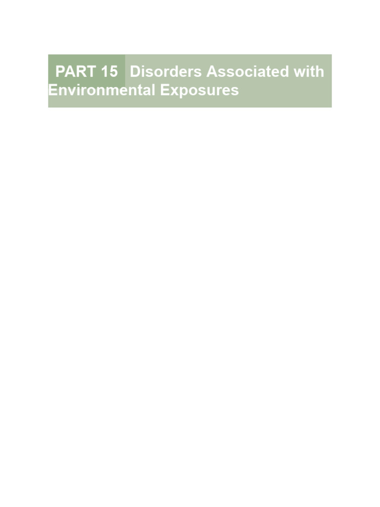 Part 15 - Disorders Associated With Environmental Exposures | PDF ...