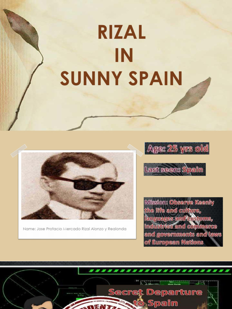 Rizal Module 6 Rizal in Sunny Spain 1 | PDF