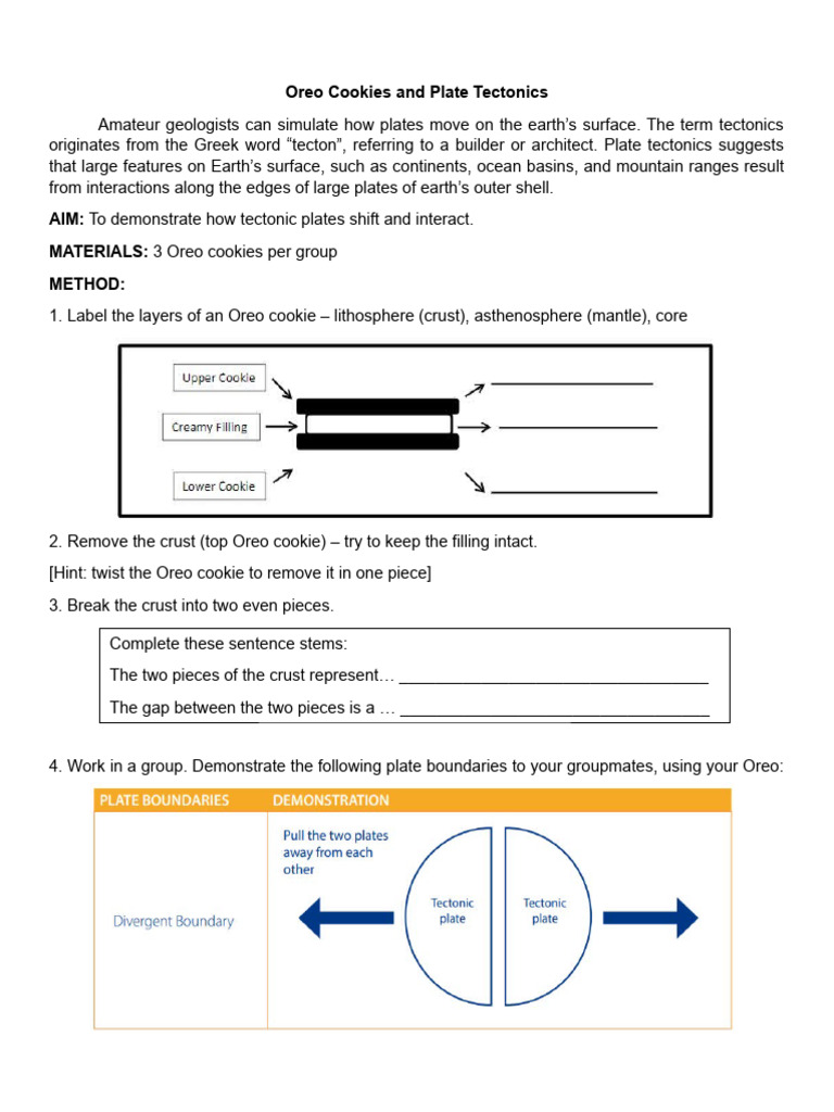 Oreo Cookies and Plate Tectonics | PDF | Foreign Language Studies