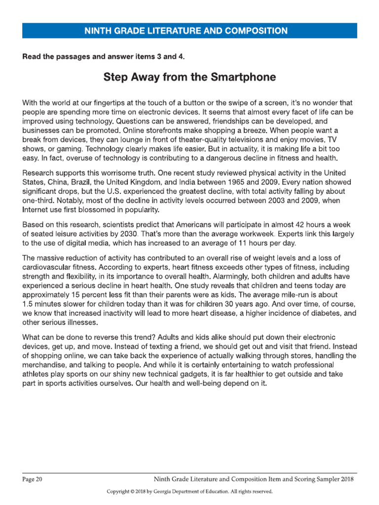 Technology Argumentative Passages | PDF