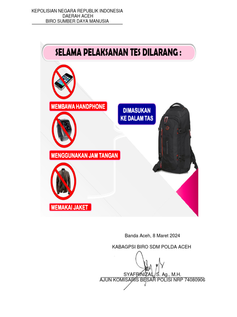 Larangan Cat Psi Sip T.A. 2024 | PDF