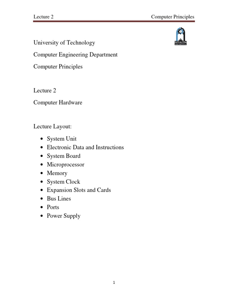 Lec 2 | PDF | Random Access Memory | Laptop