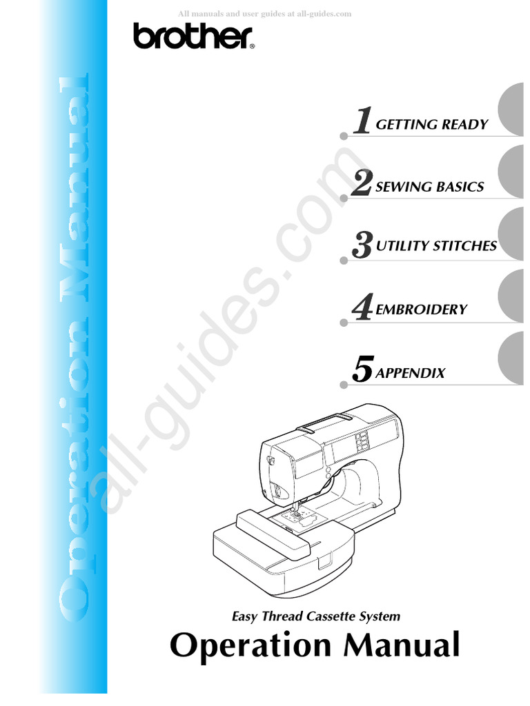 Brother SE-270D Operation Manual | PDF | Sewing Machine | Sewing