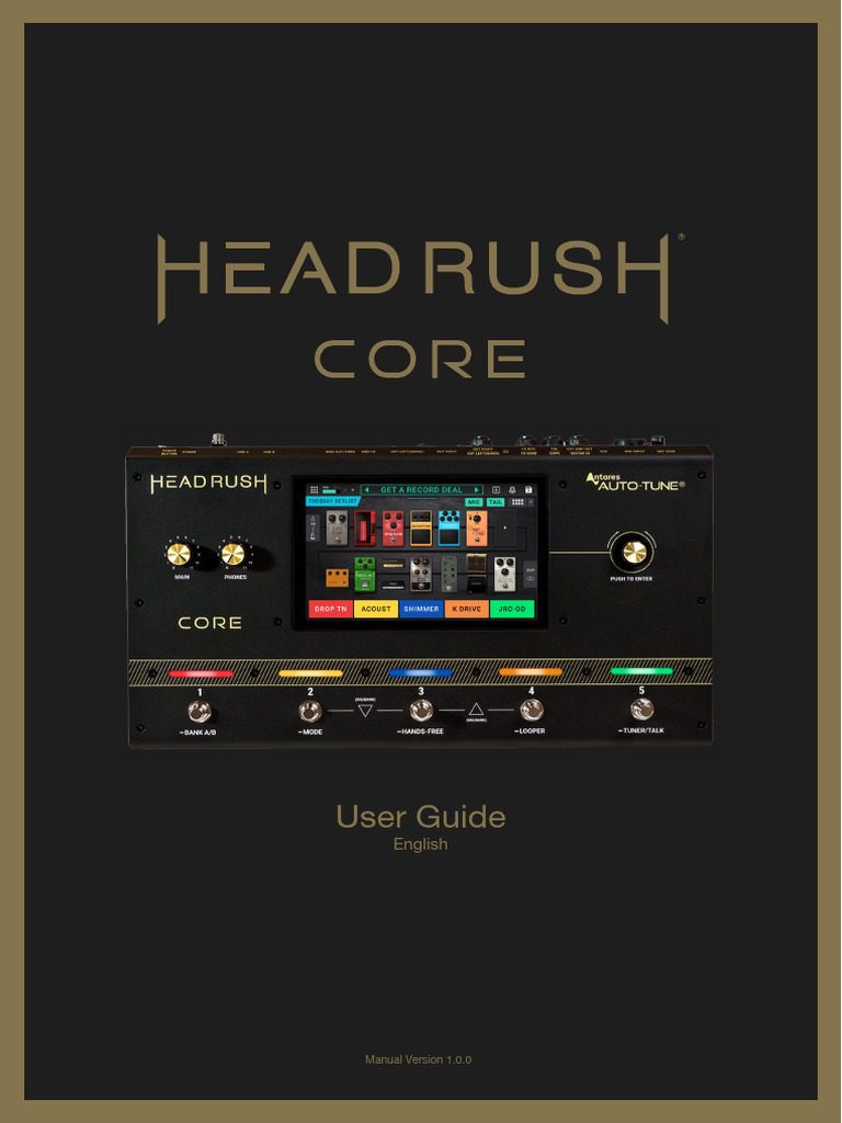 HeadRush Core - User Guide - v1.0 | PDF | Sound Production | Sound ...