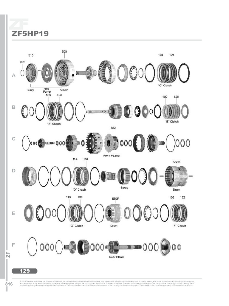 5hp19 Exploded View | PDF | Four Wheel Drive | Valve
