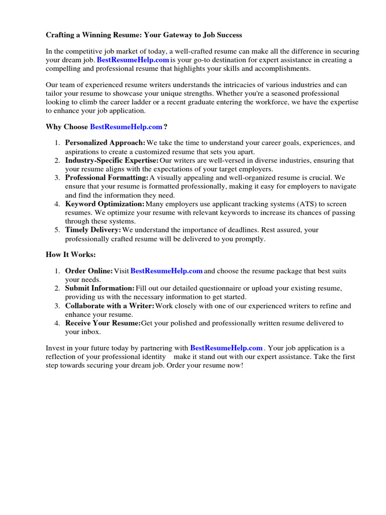 Expert Resume Writing Services | PDF | Résumé | Recruitment
