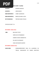 Balitaan Iskrip Sample Script For Newscasting in Filipino | PDF
