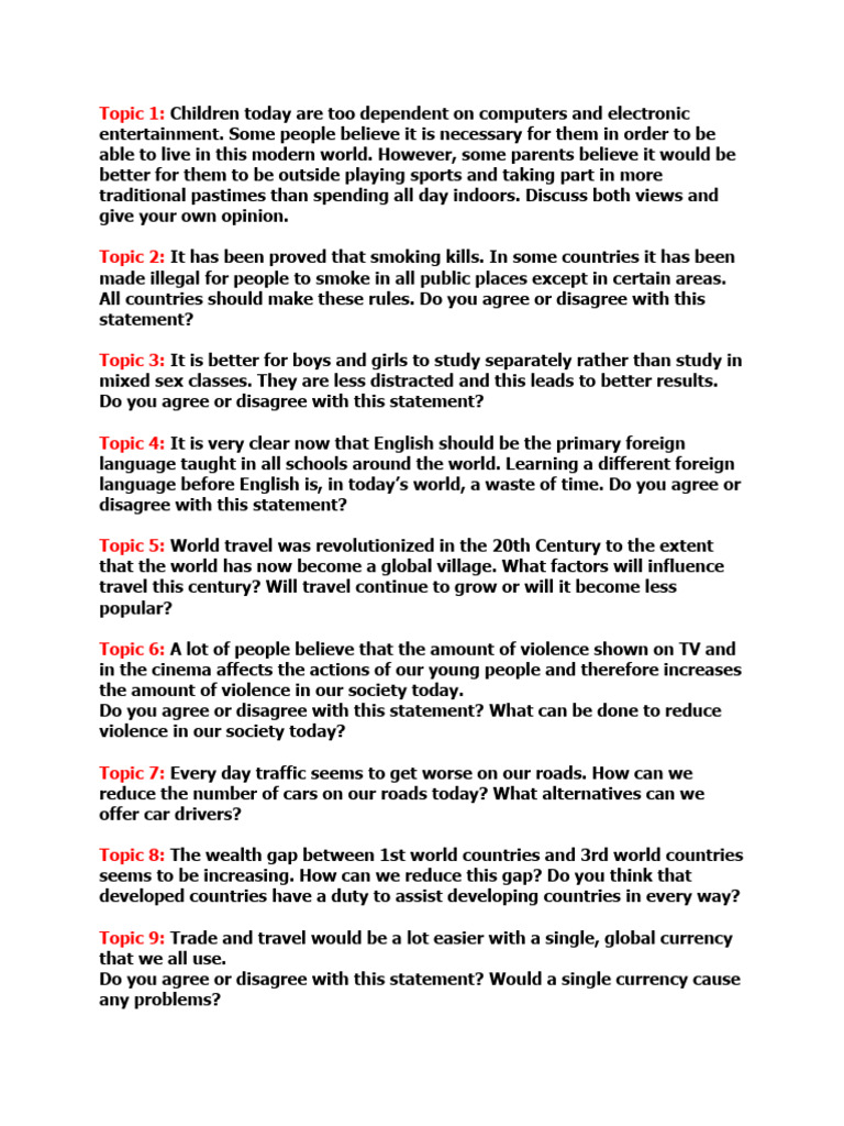 Topic 1 | PDF | Violence | English Language