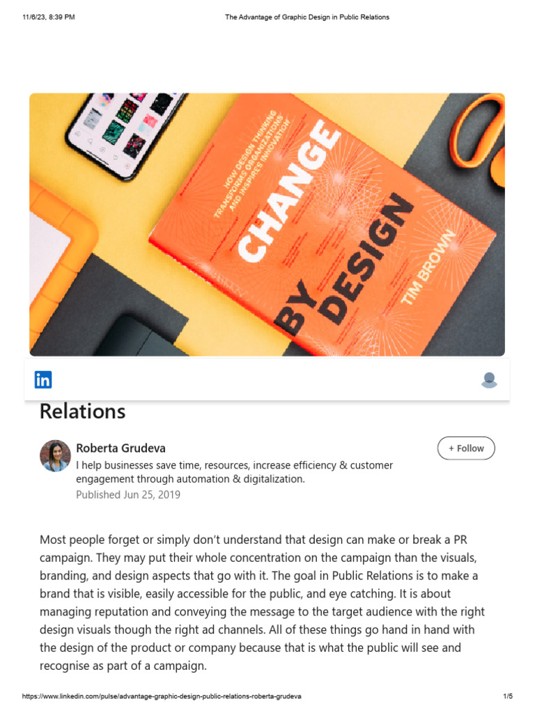 The Advantage of Graphic Design in Public Relations | PDF | Public ...