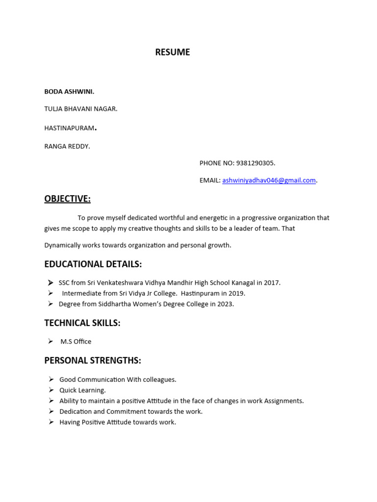 ASHWINI UPDATED RESUME. | PDF