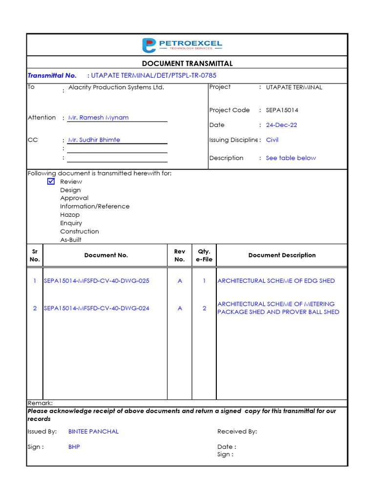 Utapate Terminal Det PTSPL-TRNSMTL-0785 | PDF