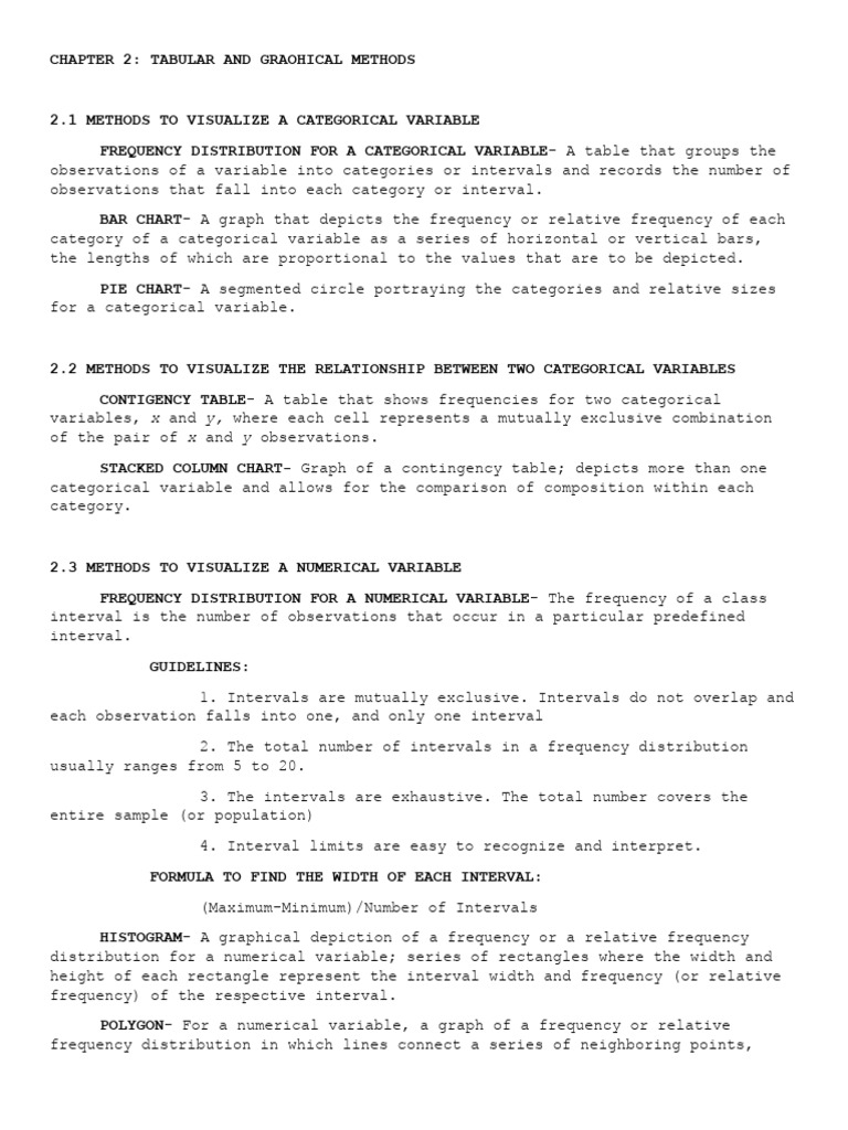 Chapter 2 Tabular and Graphical Methods | PDF | Statistics