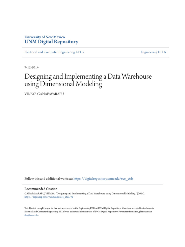 Designing and Implementing A Data Warehouse Using Dimensional Mod | PDF ... Designing and Implementing A Data Warehouse Using Dimensional Mod | PDF ...