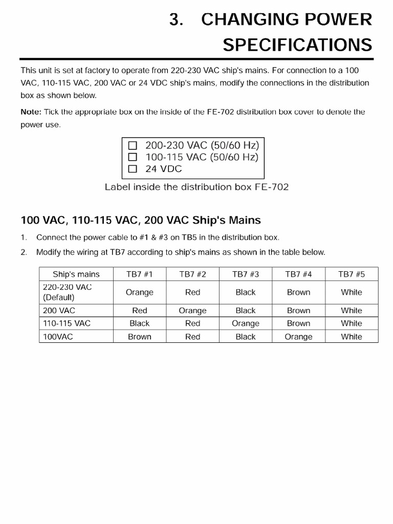 FE700_Power_Setting | PDF