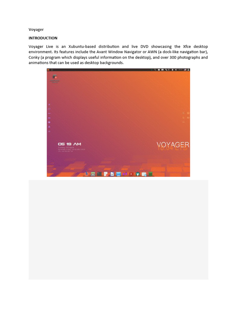 Voyager | PDF | Icon (Computing) | Desktop Environment