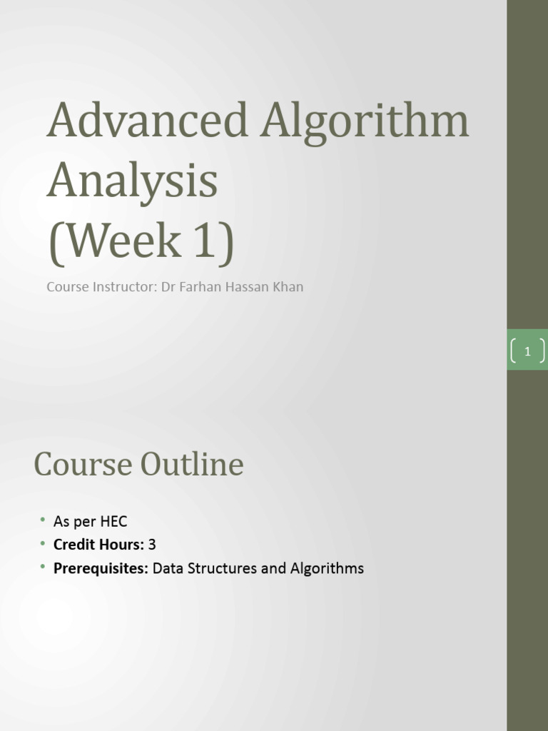 AAA - Lec 1 | PDF | Algorithms | Specification (Technical Standard)