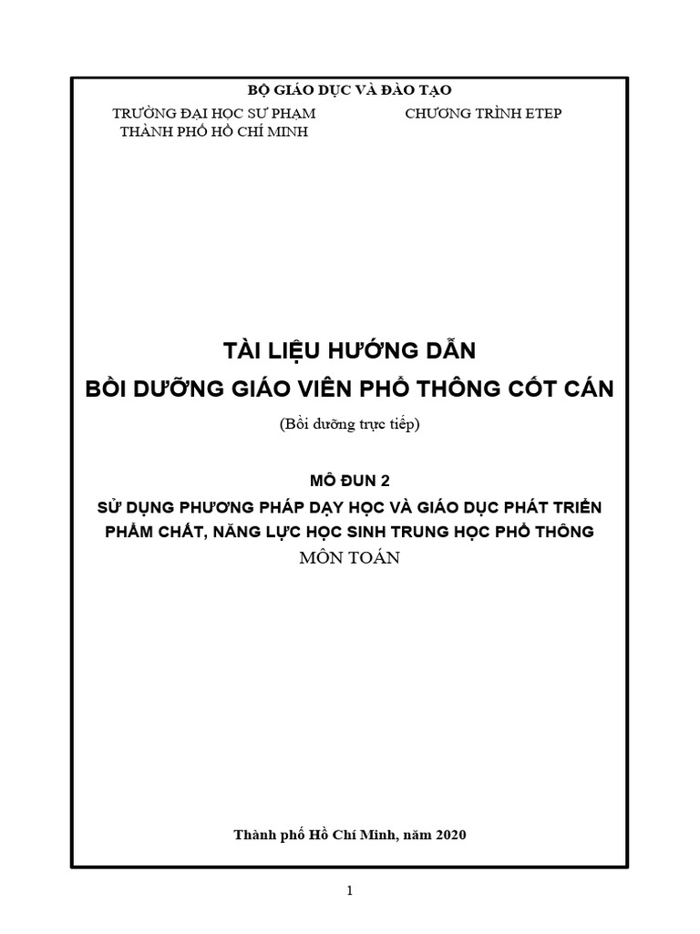 Module 2 (1) - Toan - THPT - PPDH | PDF