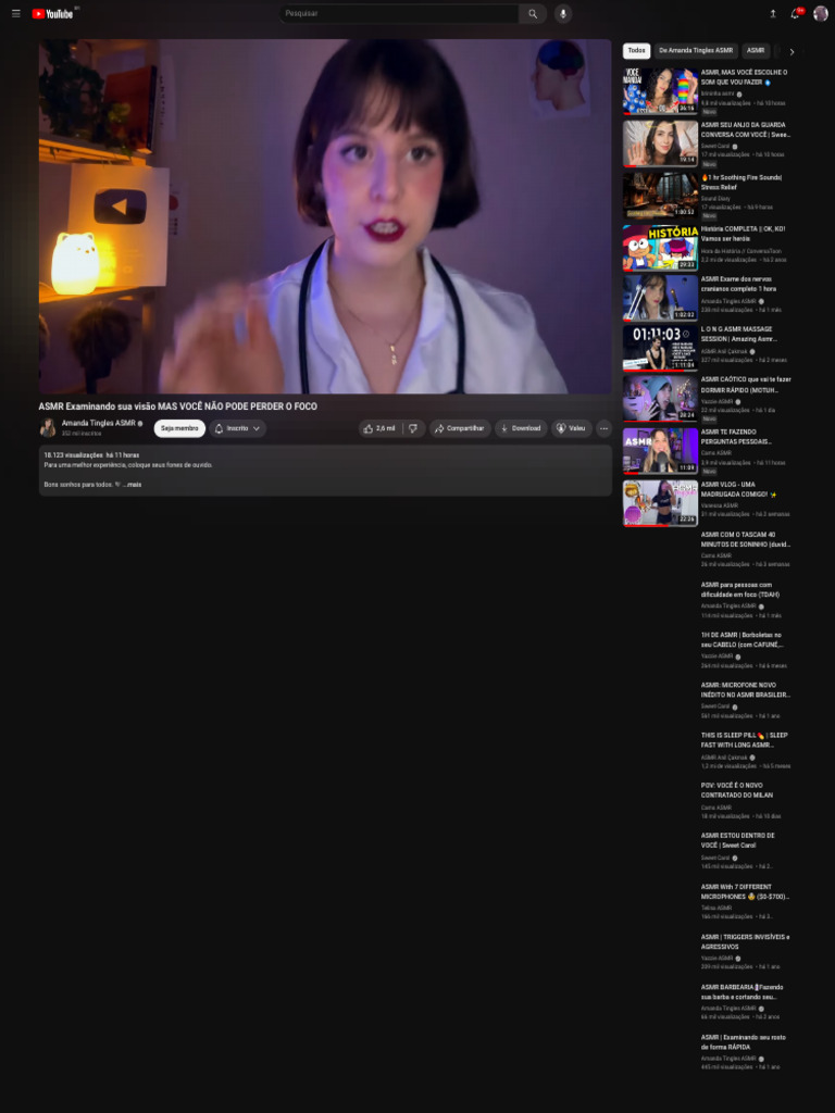 ASMR Examinando Sua Visão MAS VOCÊ NÃO PODE PERDER O FOCO - YouTube | PDF