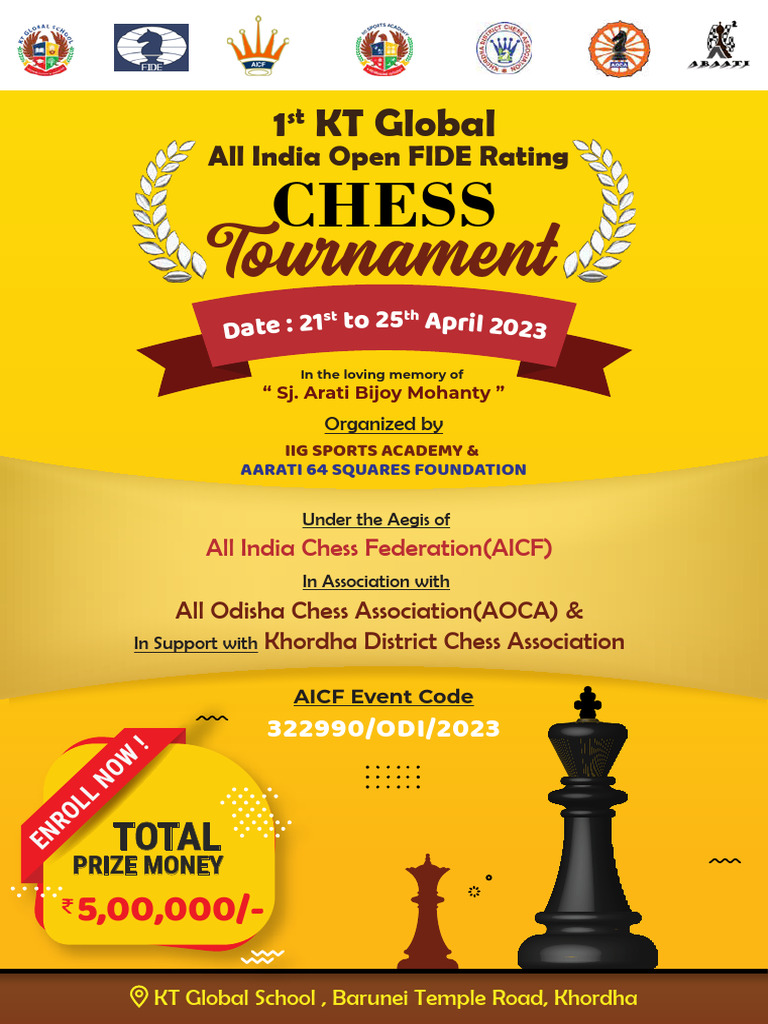 1st KT Global All India Chess Tournament | PDF | Chess | Sports