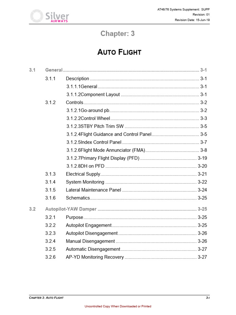 ATR Systems Supp - Auto Flight | PDF | Aircraft Flight Control System | Aviation