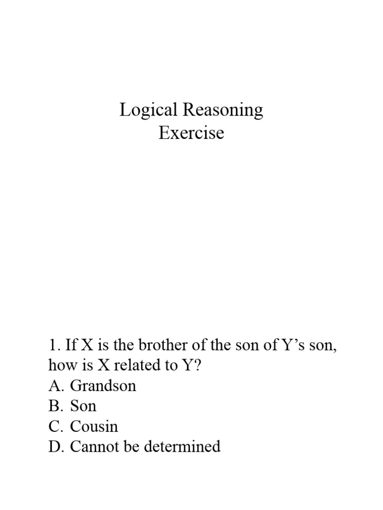 Logical Reasoning (Exercise)_1 | PDF
