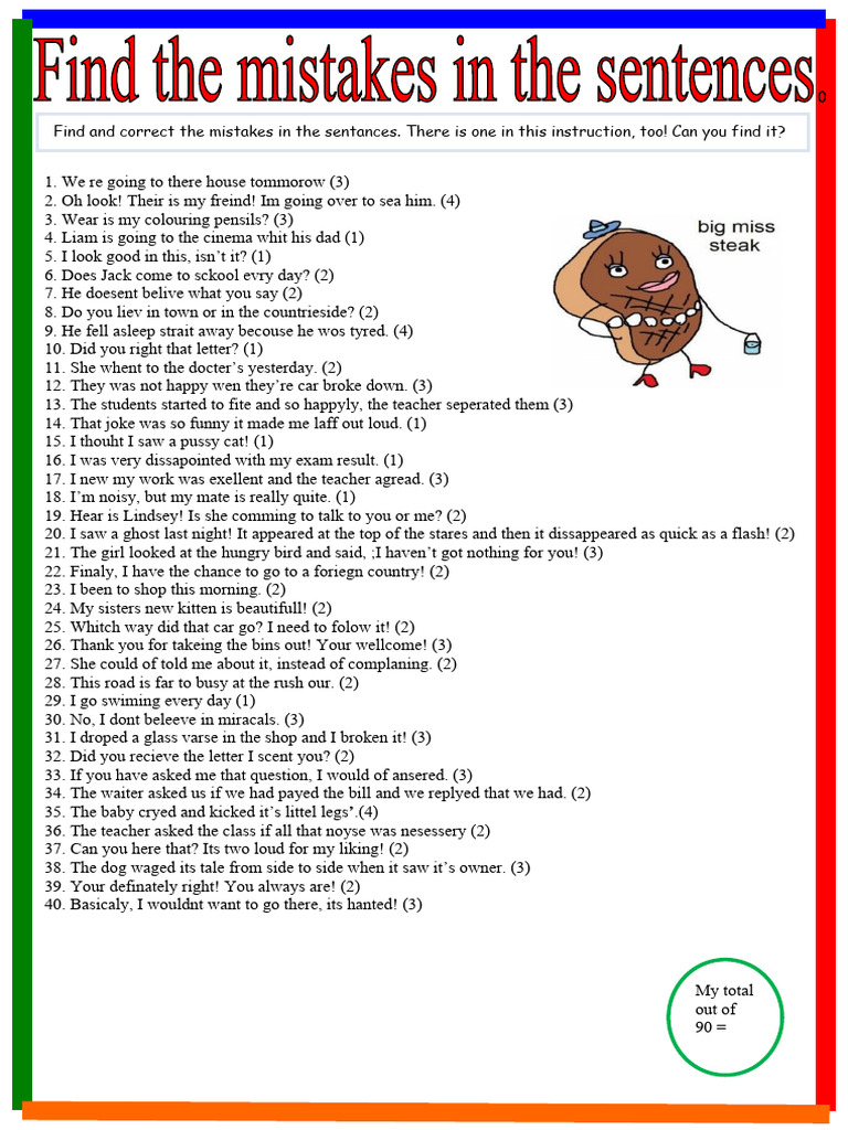 Grammar Mistakes Correction Guide | PDF | Art