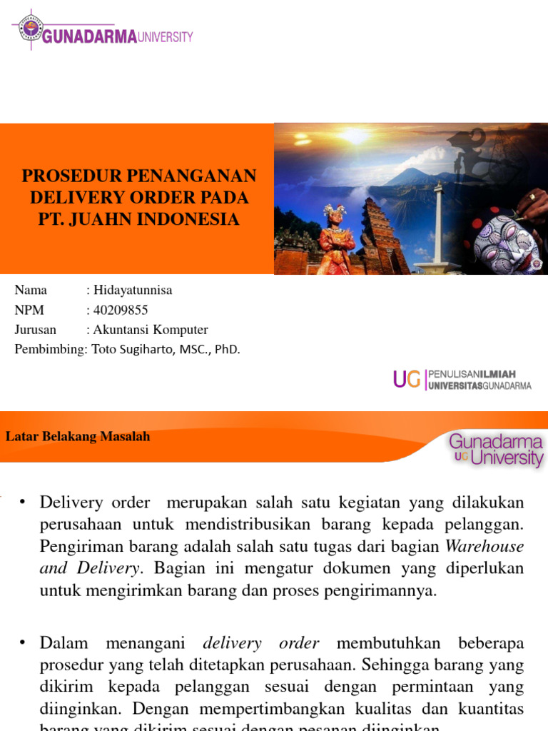 Prosedur Penanganan Delivery Order Pada | PDF | Karier & Perkembangan