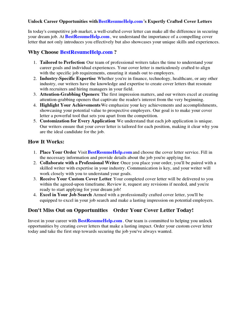 Cover Letter Points To Include | PDF | Résumé | Job Interview