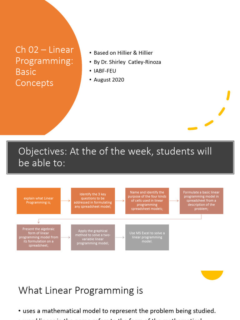 CH 02 by SR | PDF | Mathematical Optimization | Linear Programming
