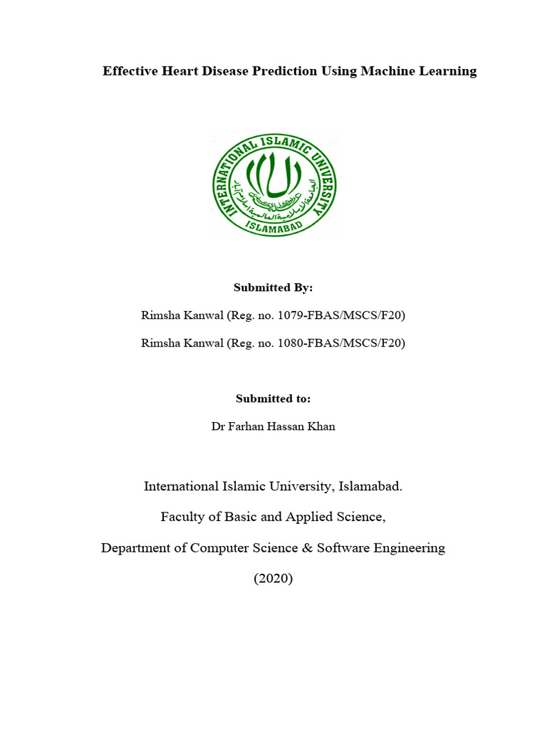 Effective Heart Disease Prediction | PDF | Machine Learning | Learning