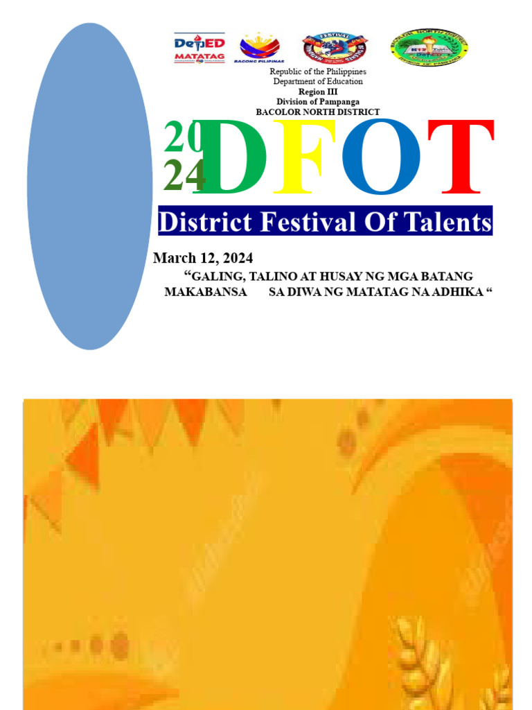 Tarpaulin District Festival of Talents | PDF