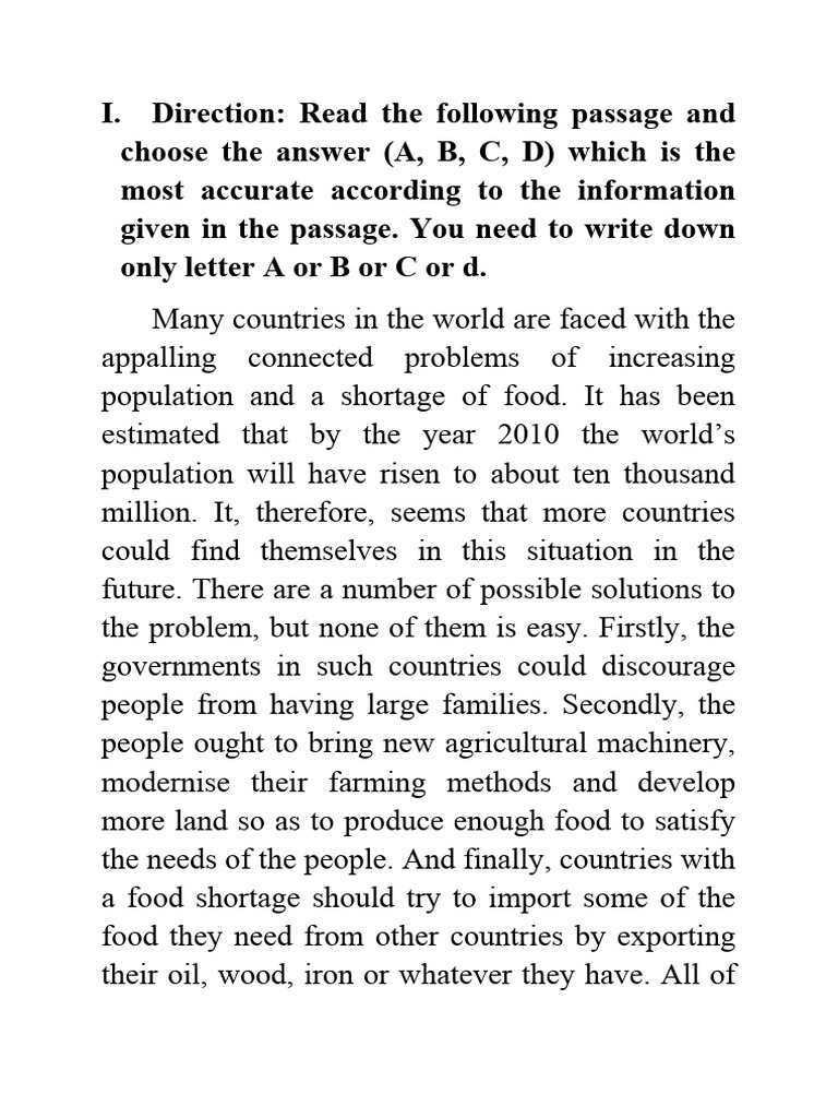 MDevs & MBF Day 1 Reading Exercise New (Answer) | PDF | Food Industry | Agriculture