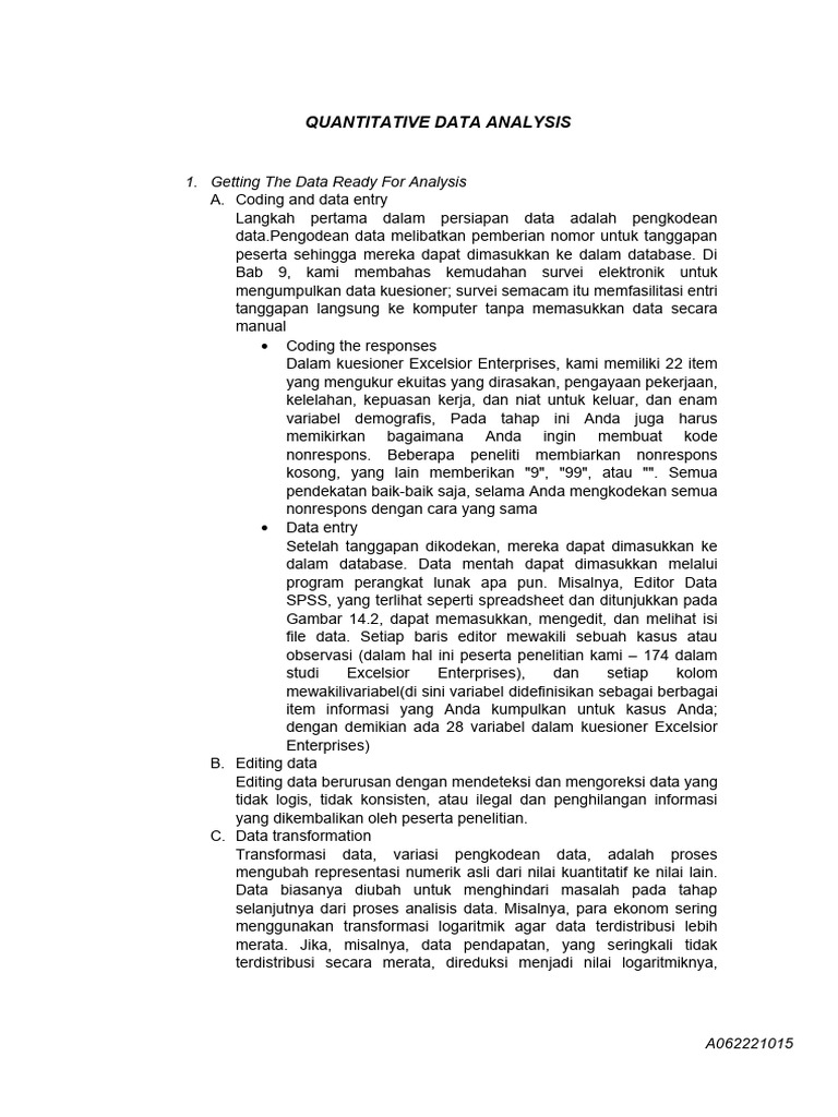 Quantitative Data Analysis | PDF