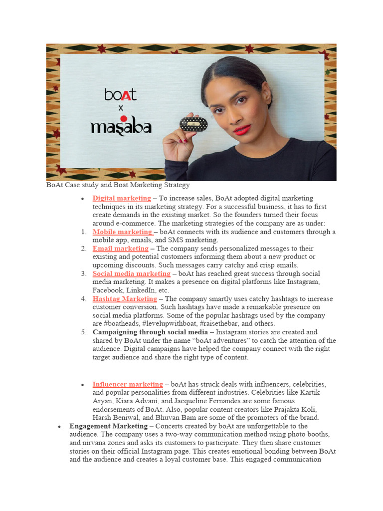 BoAt Case Study and Boat Marketing Strategy | PDF | Brand | Target Audience
