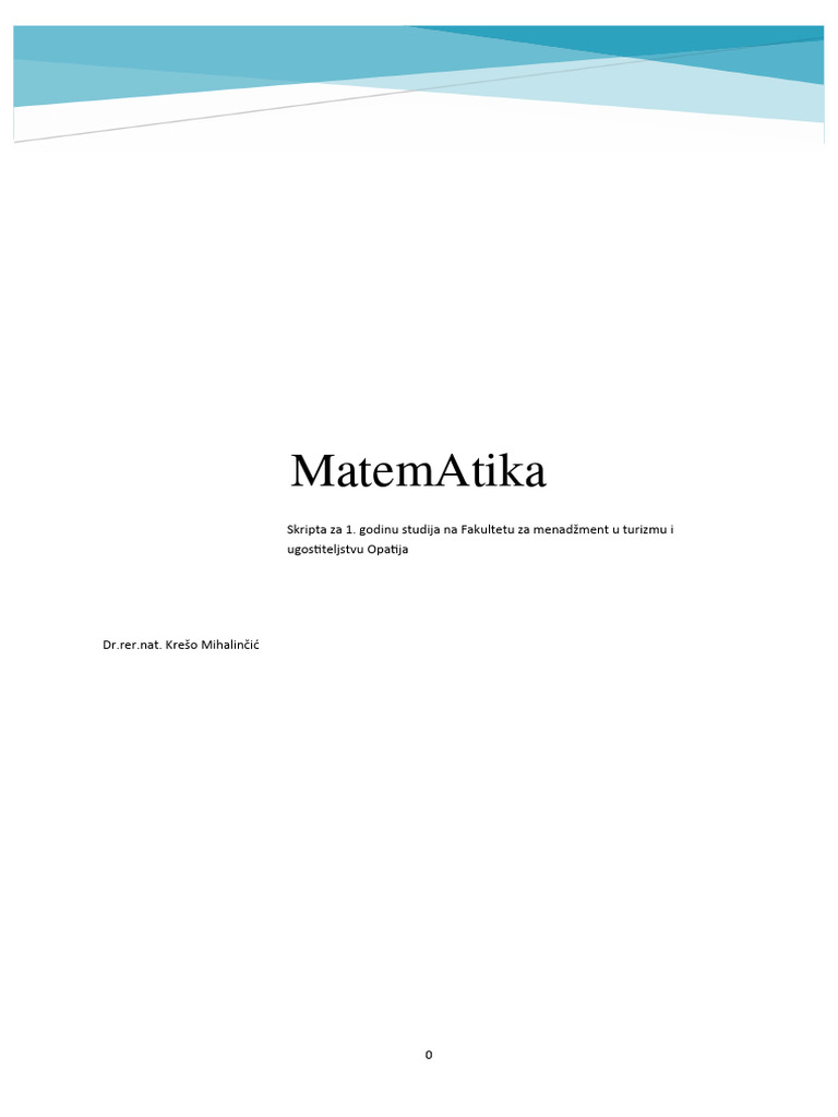 Cijela Skripta Iz Mat | PDF